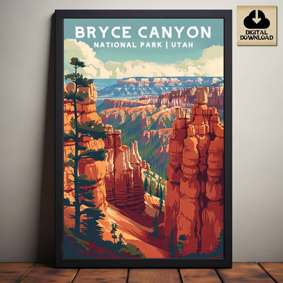 Bryce Canyon National Park, Utah National Park Posters, Camping and ...