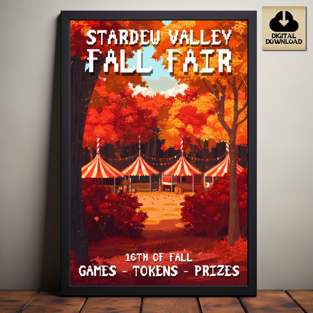 Stardew Valley Fall Fair, Fall Event Poster, Stardew Valley Inspired ...