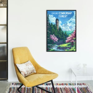 Stardew Valley Travel Poster, Explore Cindersap Forest, Art Prints ...