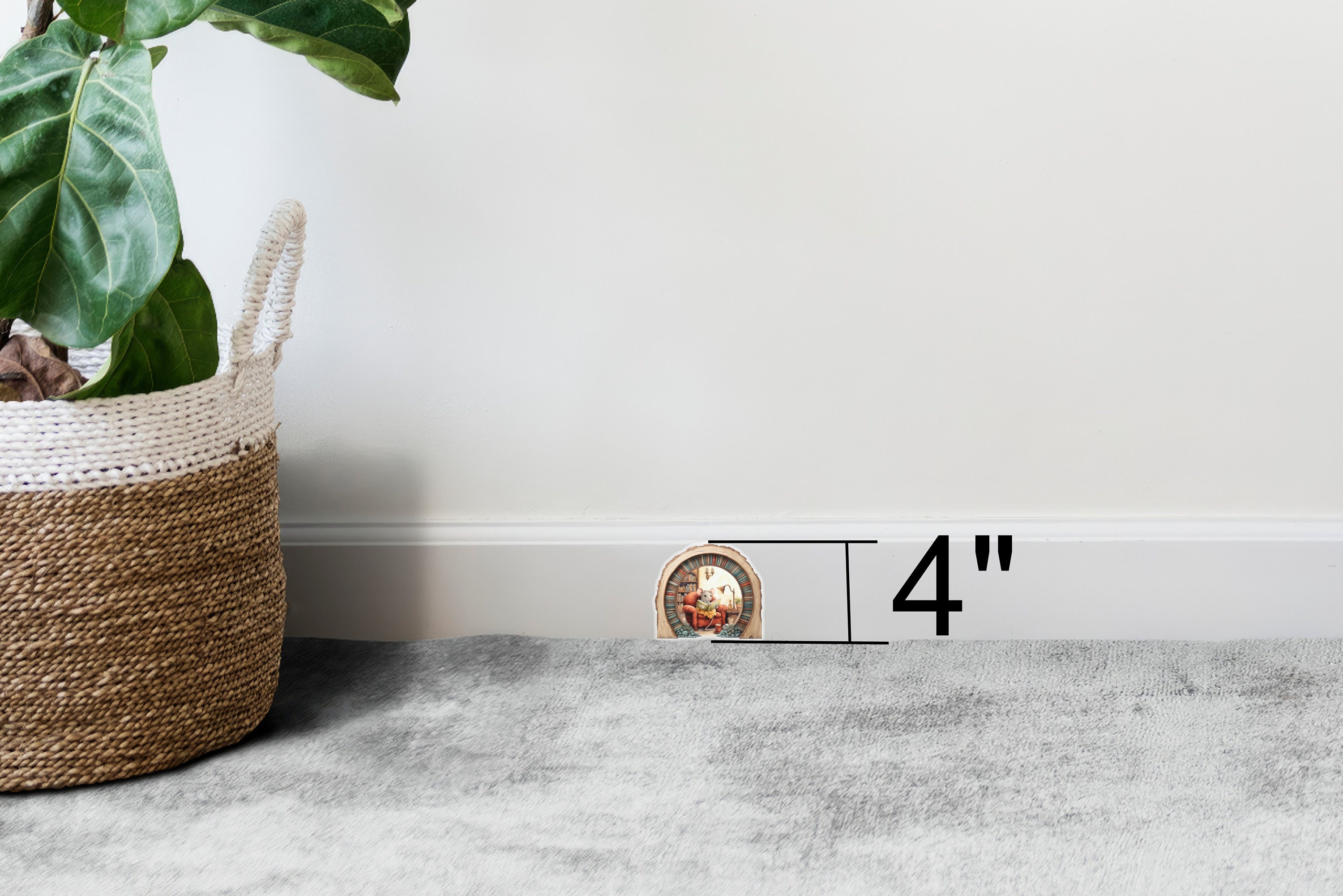 Cute Mouse Hole Baseboard Decor Sticker, Adorable Wall Mice Home Decor ...