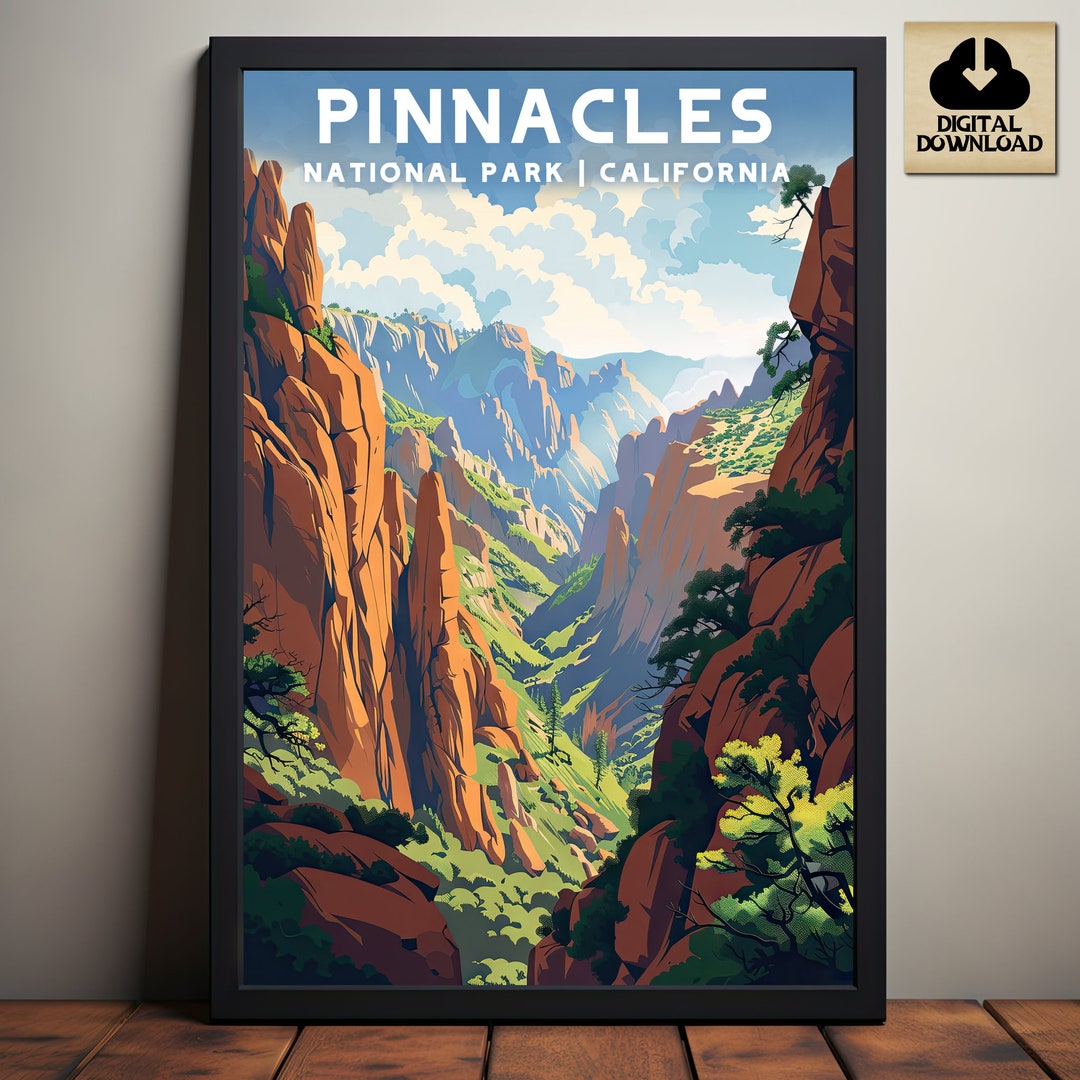 Pinnacles National Park, California National Park Poster, Camping and ...