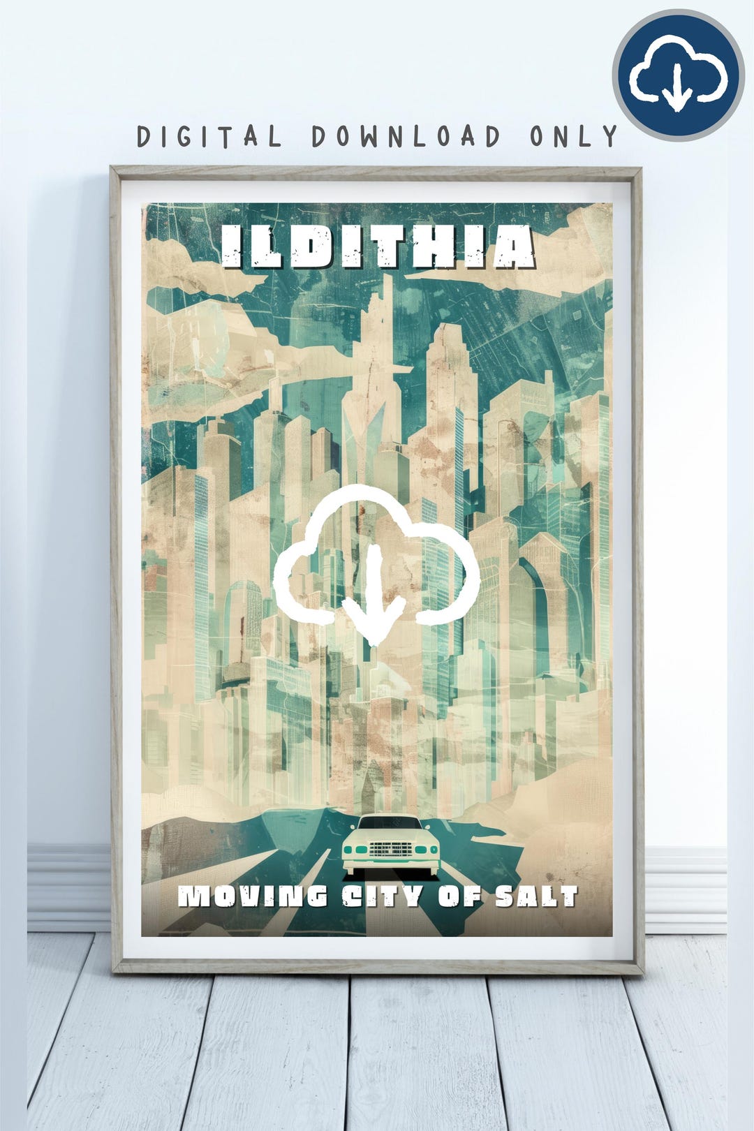 Ildithia Travel Poster, Moving City of Salt, Dystopian Atlanta, Brandon ...
