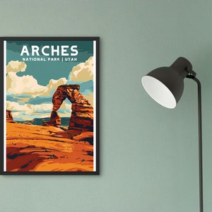 Arches National Park, Utah National Park Posters, Camping and Hiking ...