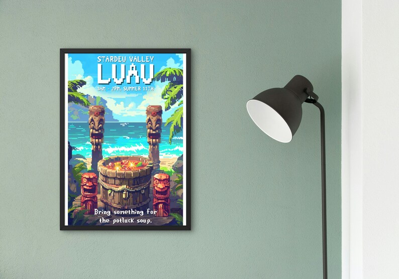 Stardew Valley Luau, Summer Stardew Valley Event Poster, Stardew Valley ...
