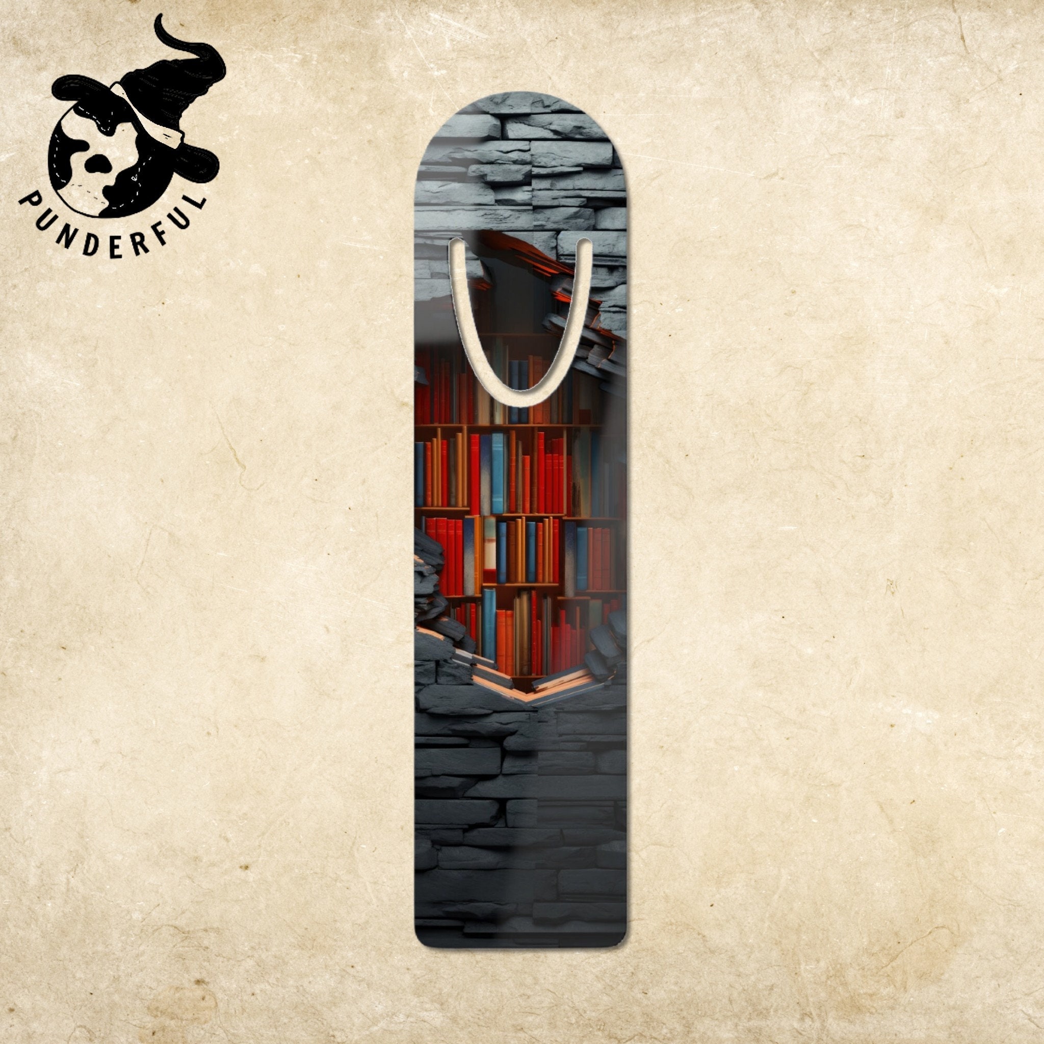 Book Lover Bookmark, Hole in the Wall Bookmark Collection, Metal ...