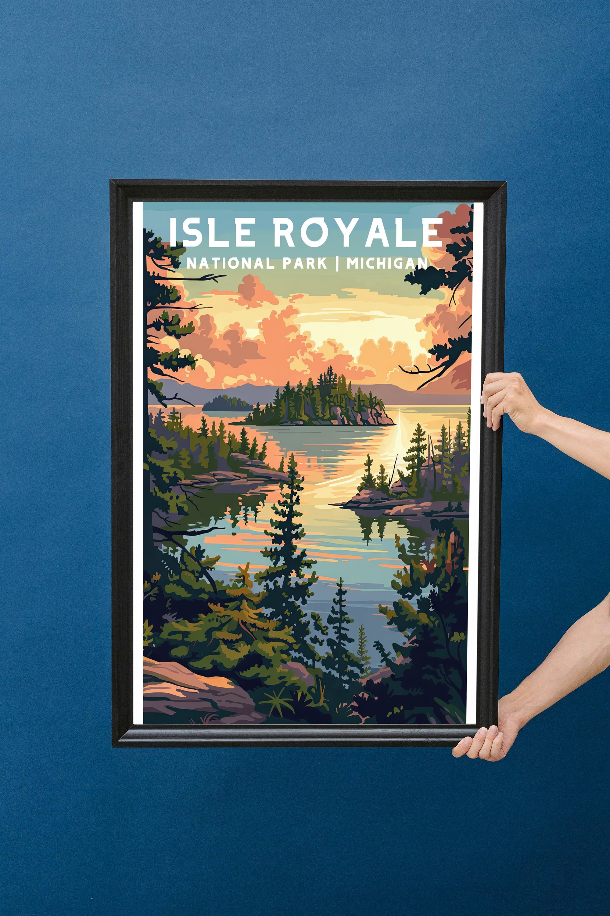Isle Royale National Park, Michigan National Park Poster, Camping and ...