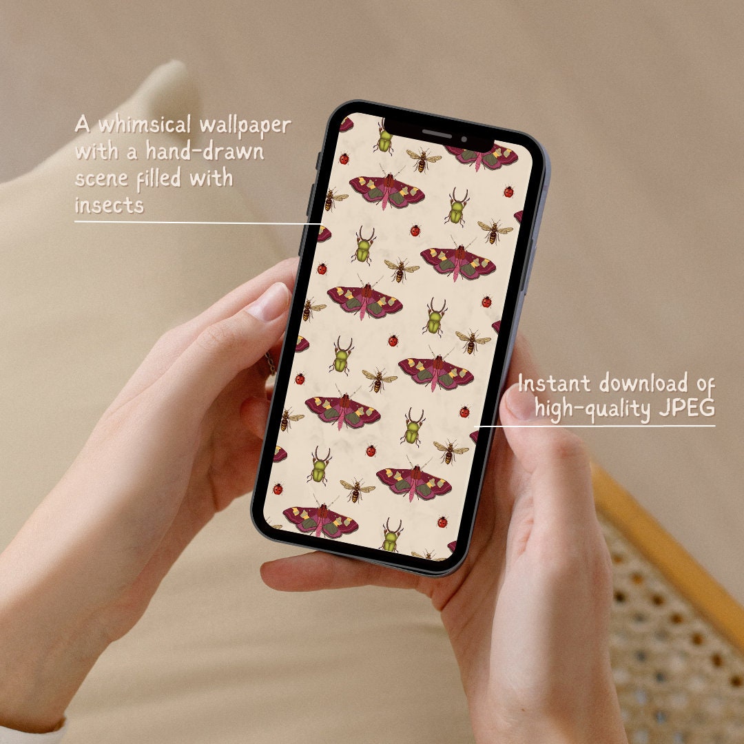 Insect Phone Wallpaper Aesthetic Phone Background to - Etsy