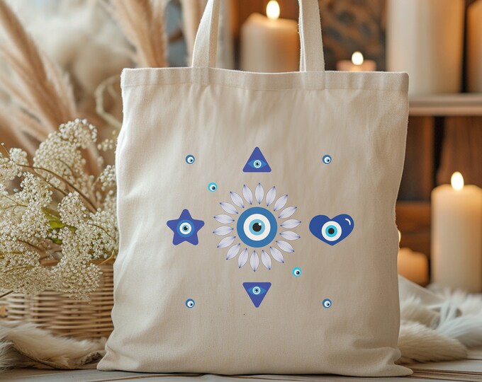 Third Eye Tote Bag Minimal Canvas Bag Minimal Tote Bag Hippie Tote Bag ...