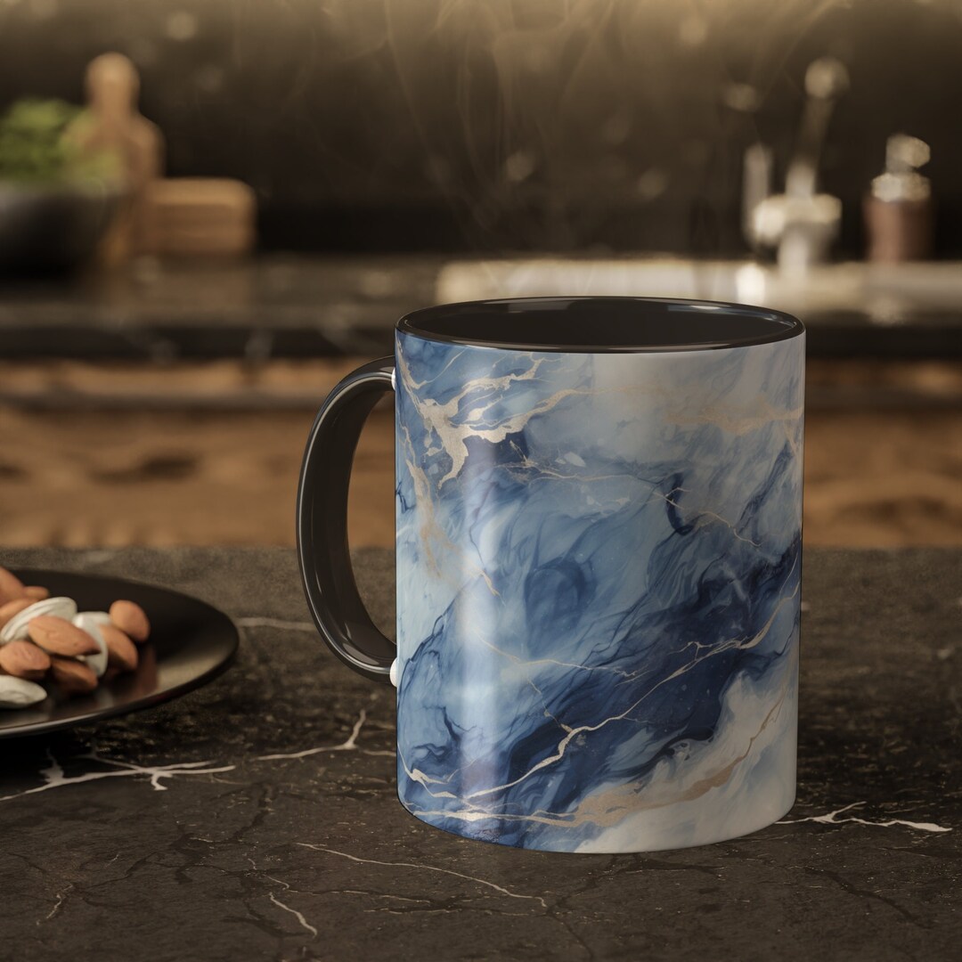 Blue Marble Mugs, 11oz - Etsy