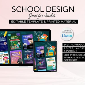 School Programme Canva Template, Poster and Banner Design, Best for ...