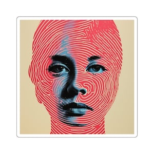 Fingerprint Face - Cool Sticker, Unique Gift Ideas, Edgy Slaps ...
