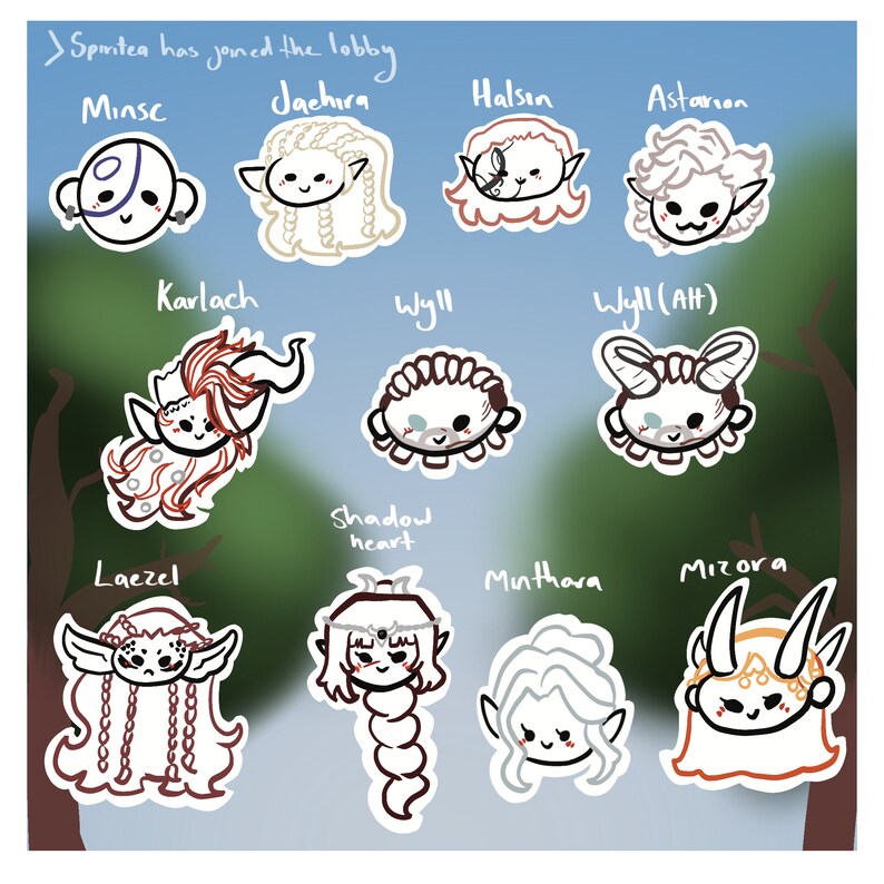 Baldurs Gate 3 - Cute and Chibi Waterproof Stickers - Etsy