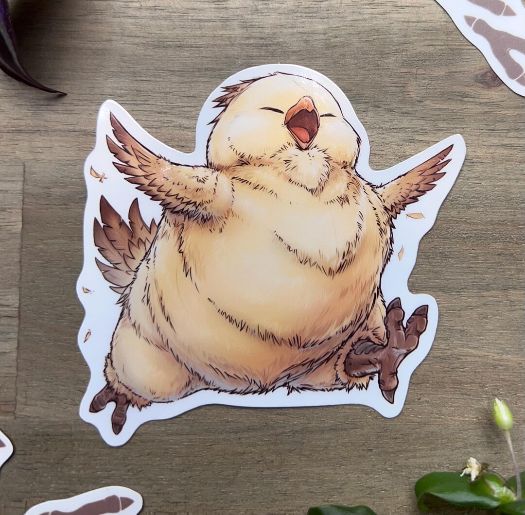 FFXIV Fat Chocobo Vinyl Sticker: Final Fantasy 14 Minion, Waterproof - Etsy