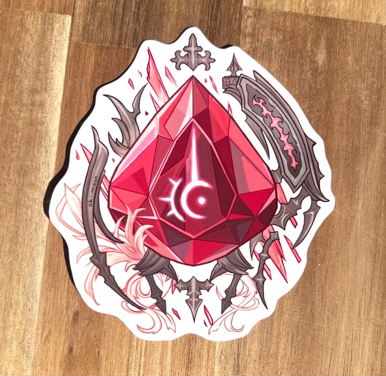 FFXIV Red Mage Waterproof Vinyl Sticker Final Fantasy 14 RDM - Etsy
