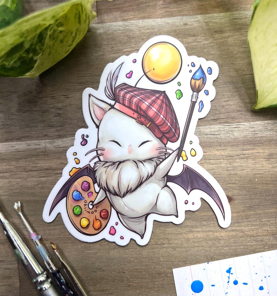 FFXIV Picto-moogle Waterproof Vinyl Sticker | Final Fantasy 14 ...