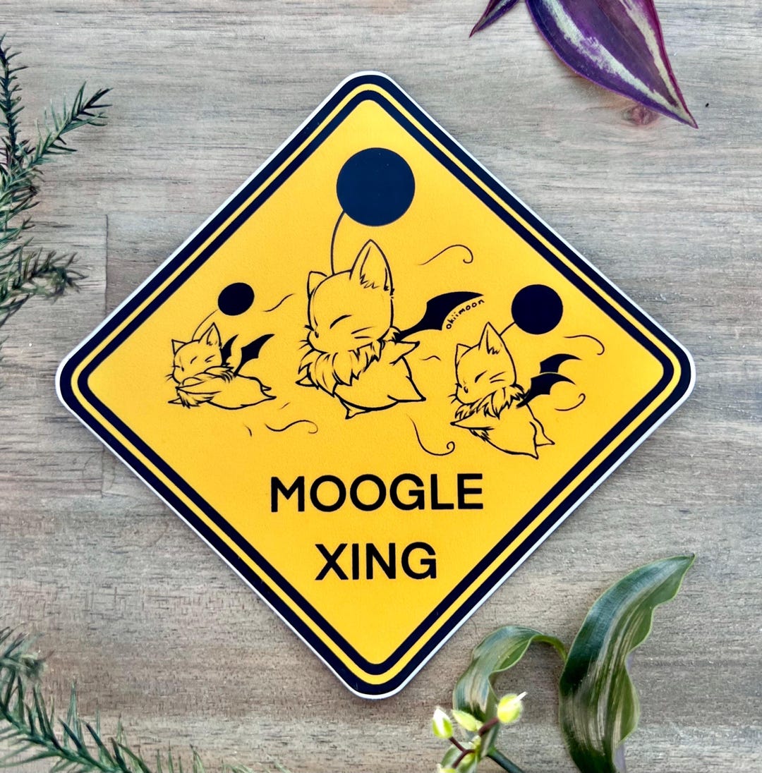 FFXIV Moogle X-ing Waterproof Vinyl Sticker | Final Fantasy 14 Minion ...