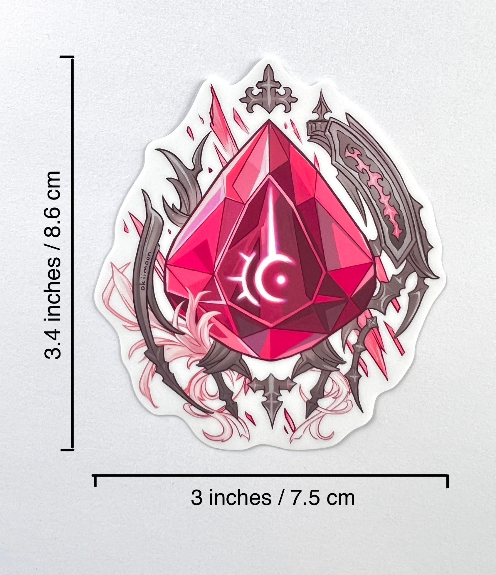 FFXIV Red Mage Waterproof Vinyl Sticker Final Fantasy 14 RDM - Etsy