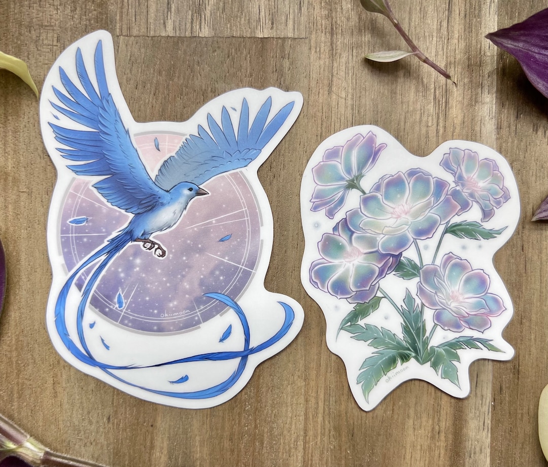 FFXIV Starbird and Elpis Flower Waterproof Vinyl Sticker Set | Final ...