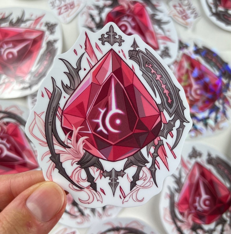 FFXIV Red Mage Waterproof Vinyl Sticker Final Fantasy 14 RDM - Etsy