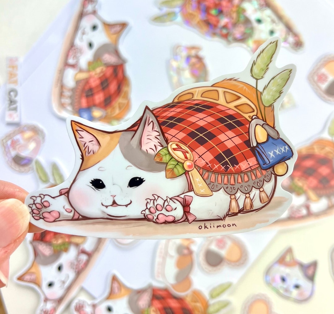 FFXIV Fat Cat Mount Waterproof Vinyl Sticker Set | Final Fantasy 14 ...