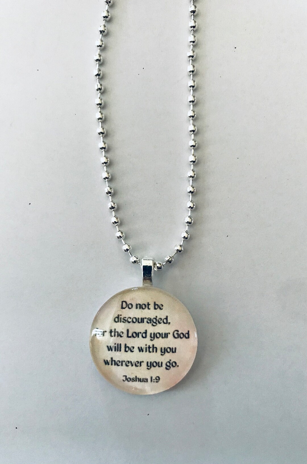 Bible Verse Round Glass Tile Pendant - Etsy