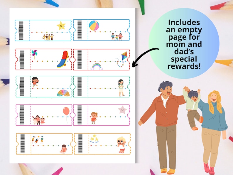 Kids Reward PRINTABLE Coupons Reward Coupon Book Birthday - Etsy