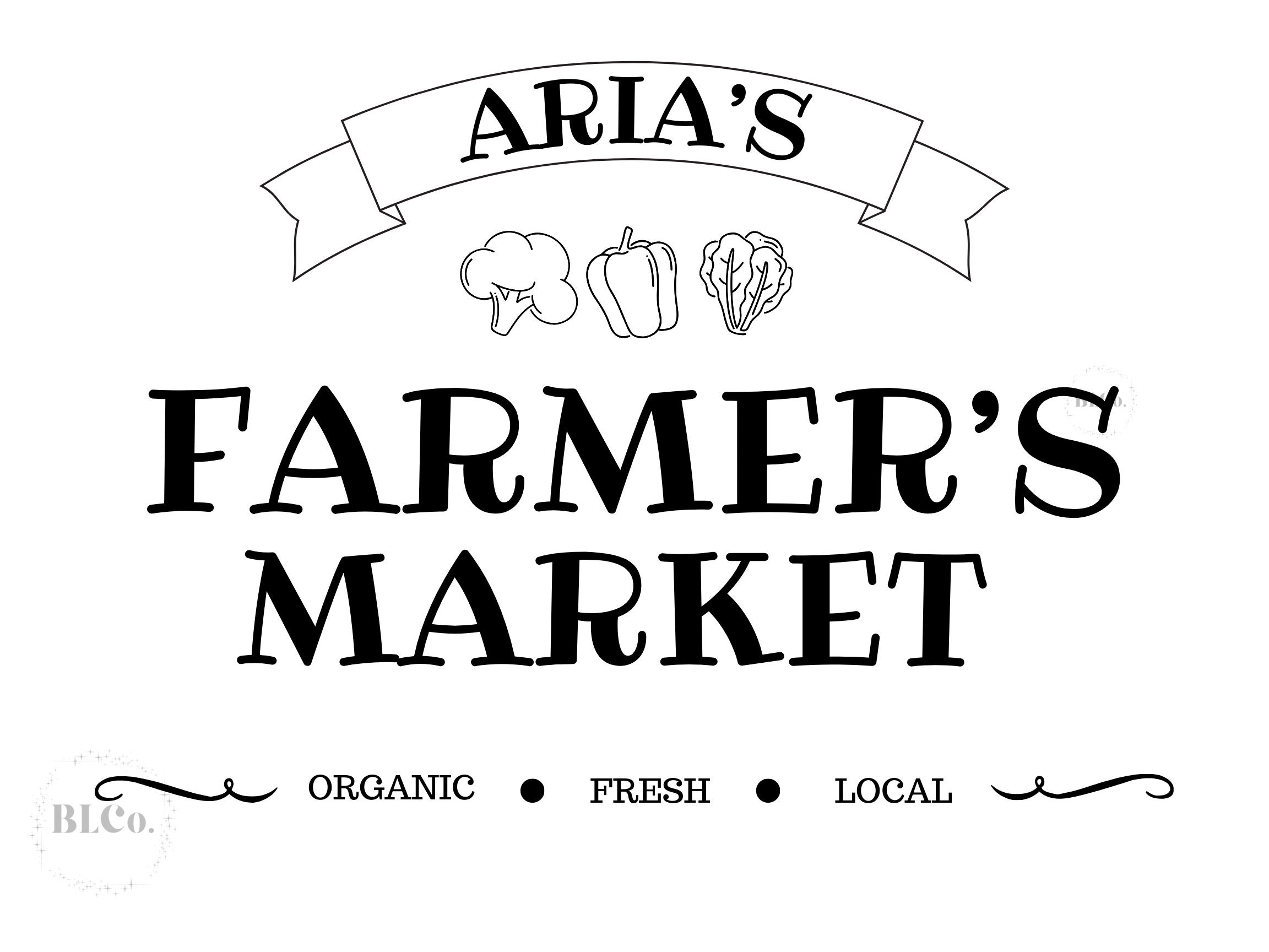 Editable Custom Farmers Market Signage | Canva File - Etsy
