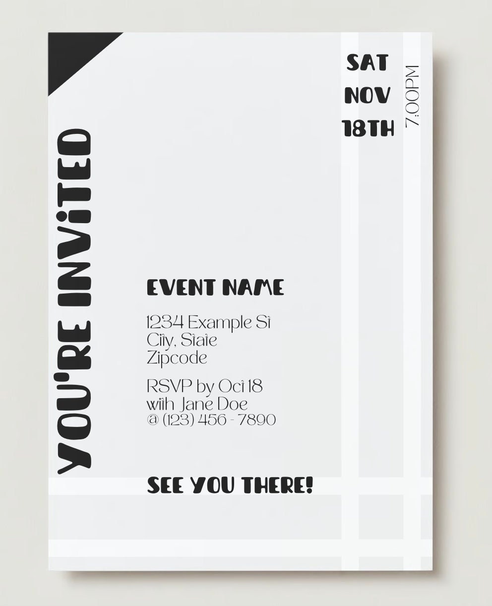 Modern Event Invitation, Artsy Invitation, Digital Invitation, Special ...