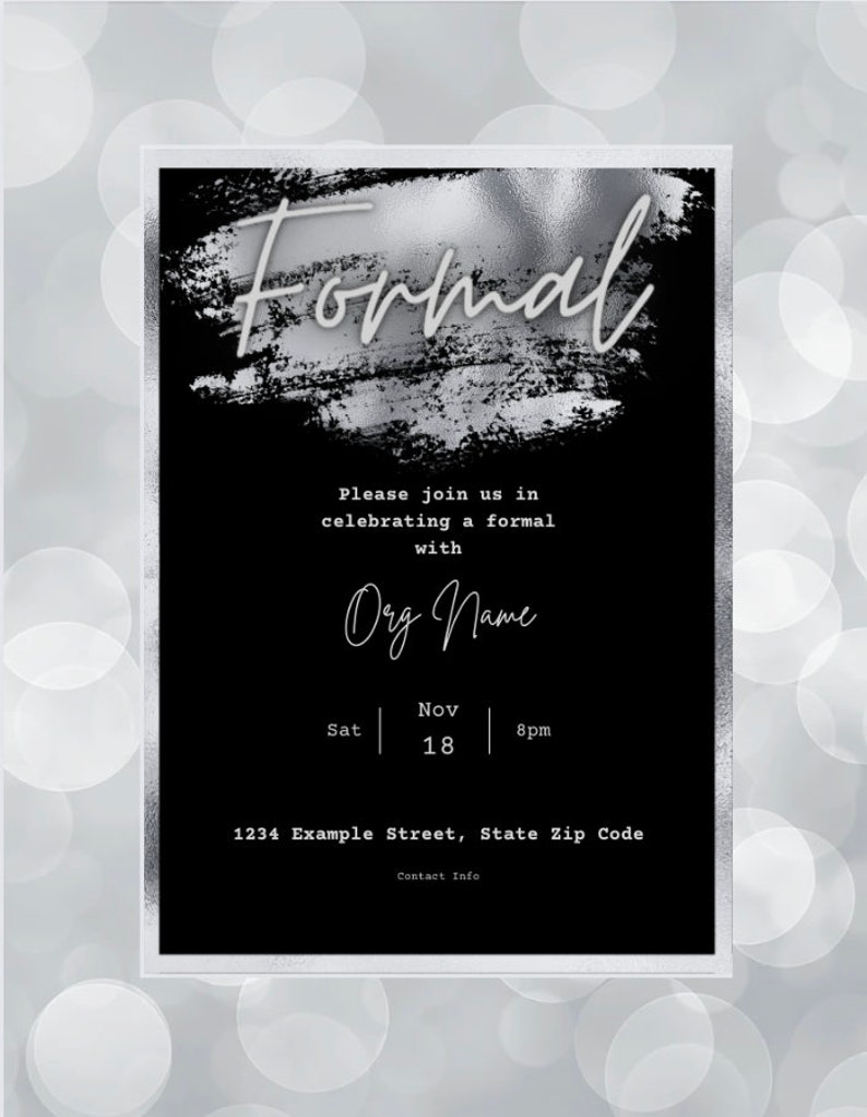 Formal Invitation Party Invitation Editable Template - Etsy
