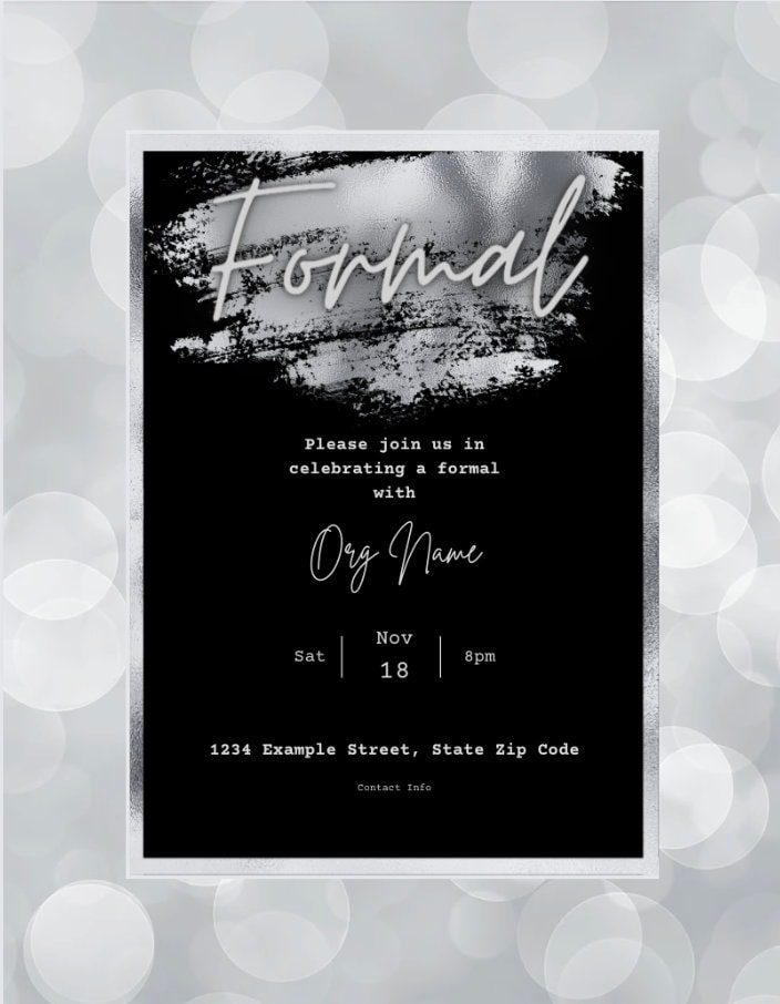 Formal Invitation, Party Invitation, Editable Template, Digital Event ...