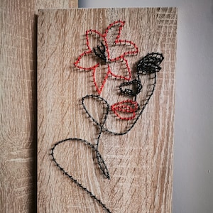 Women Line String Art Wall Hanging, Wall String Art Decor, Handmade ...