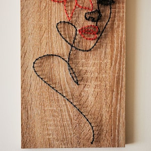Women Line String Art Wall Hanging, Wall String Art Decor, Handmade ...