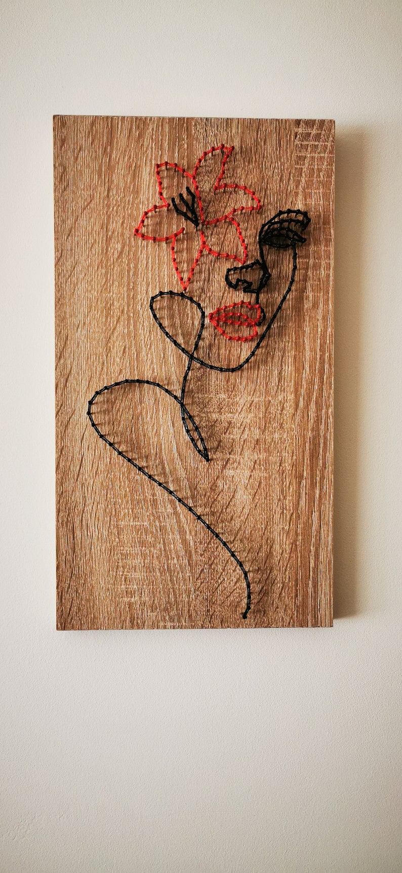Women Line String Art Wall Hanging, Wall String Art Decor, Handmade ...
