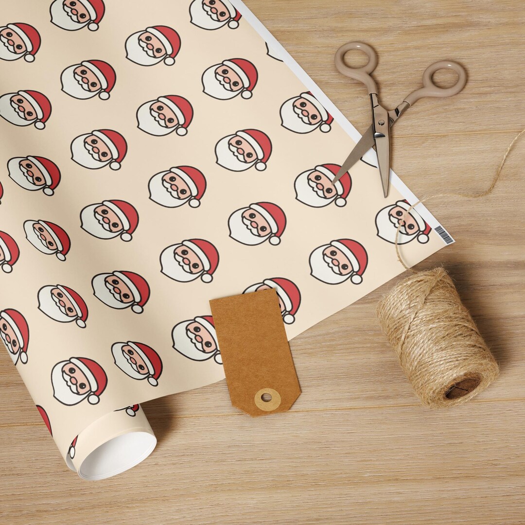 Cute Santa Wrapping Paper Roll - Etsy