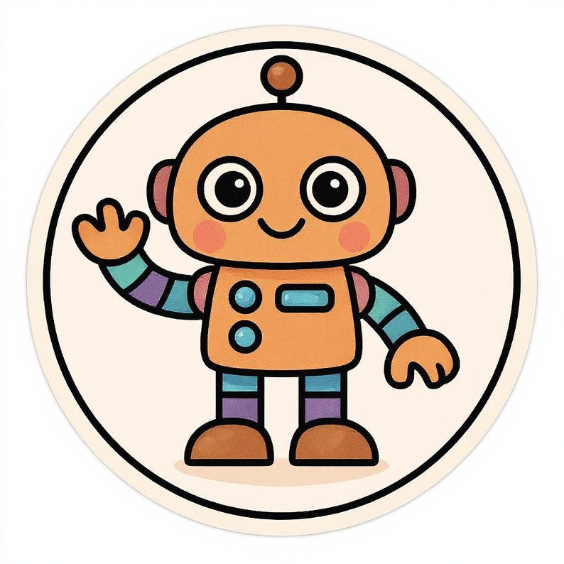 Colorme Robot Sticker - DIY Color Your Own Robot Stickers for Kids ...