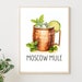 Moscow Mule Wall Art Moscow Mule Print Moscow Mule Poster Cocktail ...