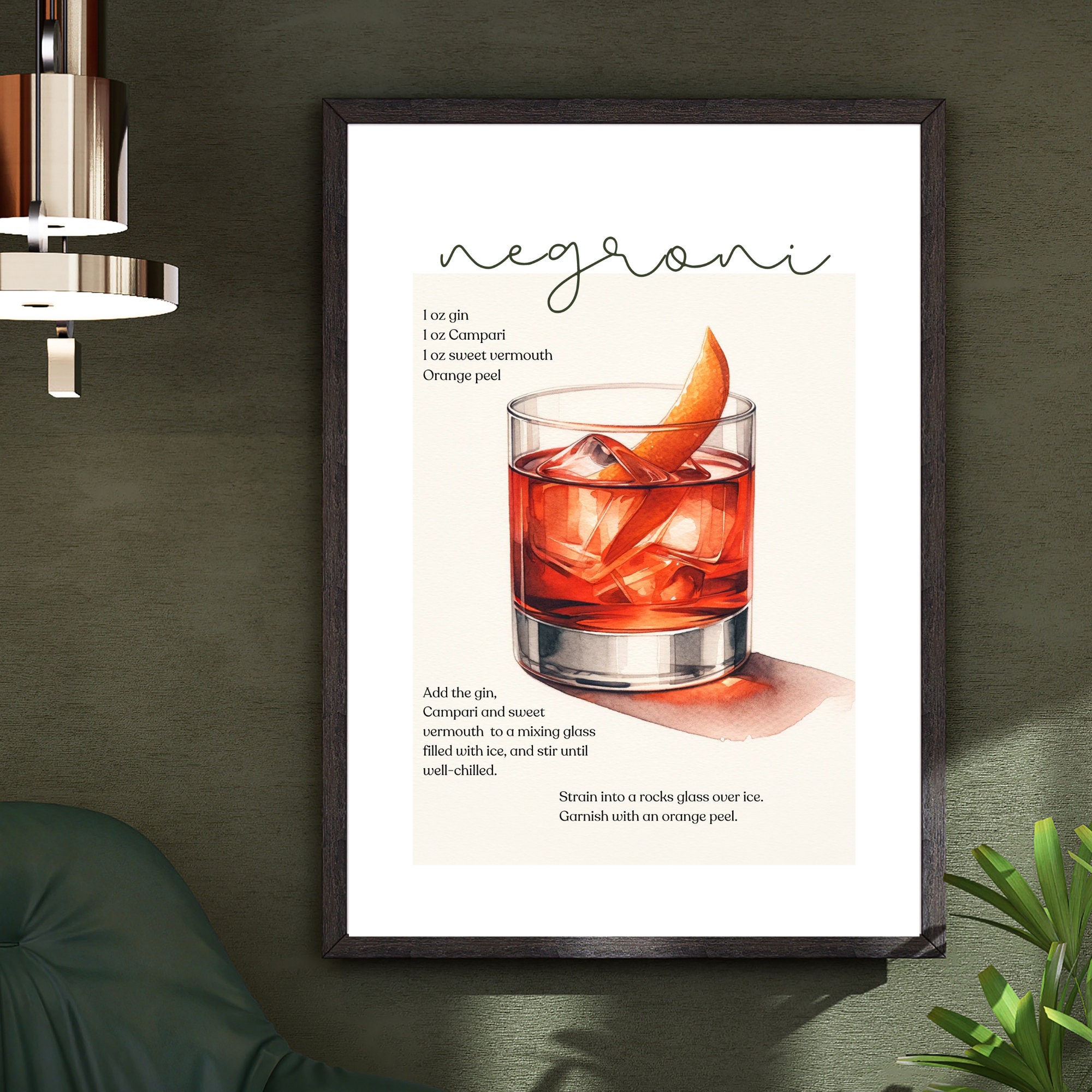 Negroni Recipe Negroni Card Cocktail Recipes Cocktail Recipe Bar Cart ...