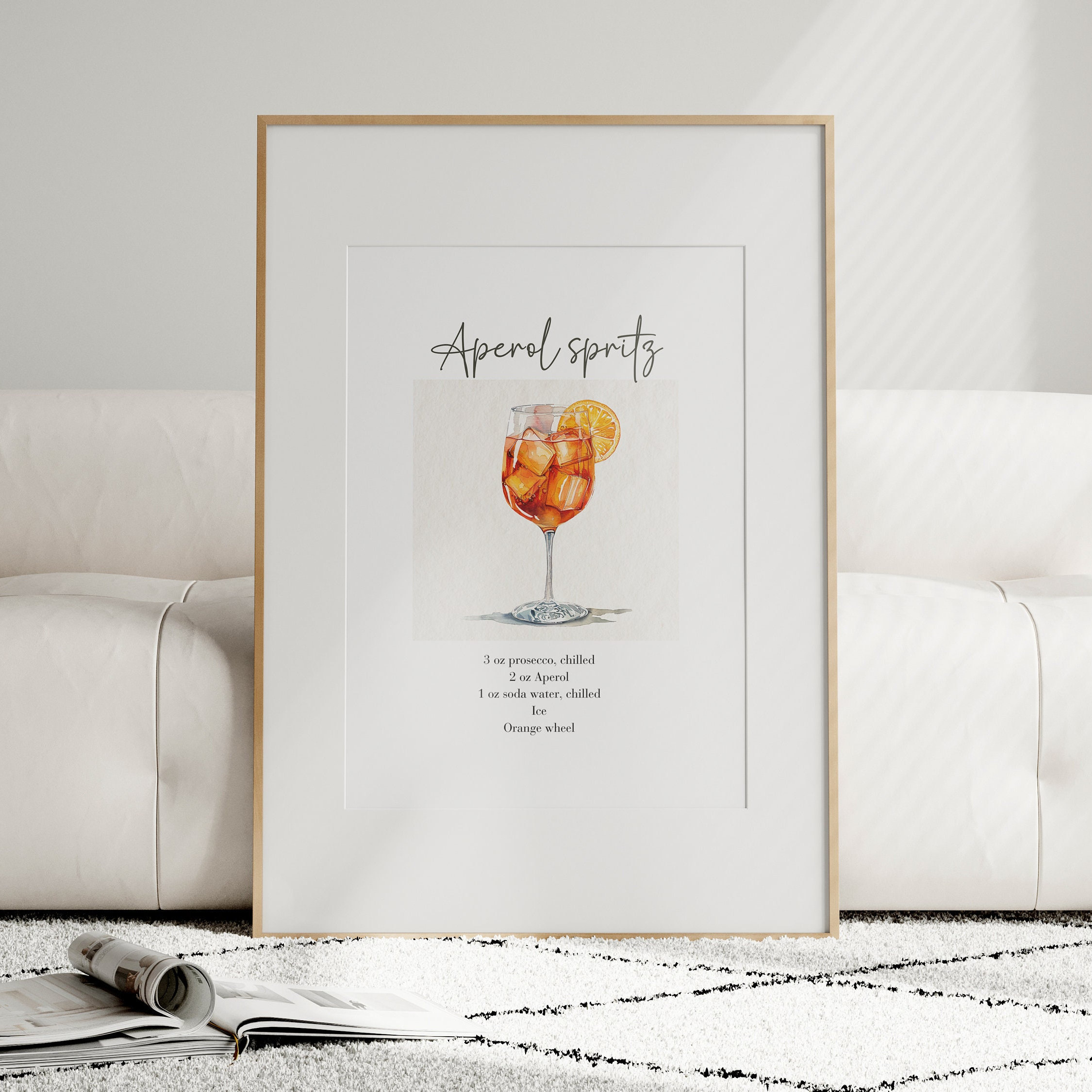 Aperol Spritz Bar Menu Sign Bridal Shower Poster Decor Cocktail Sign ...