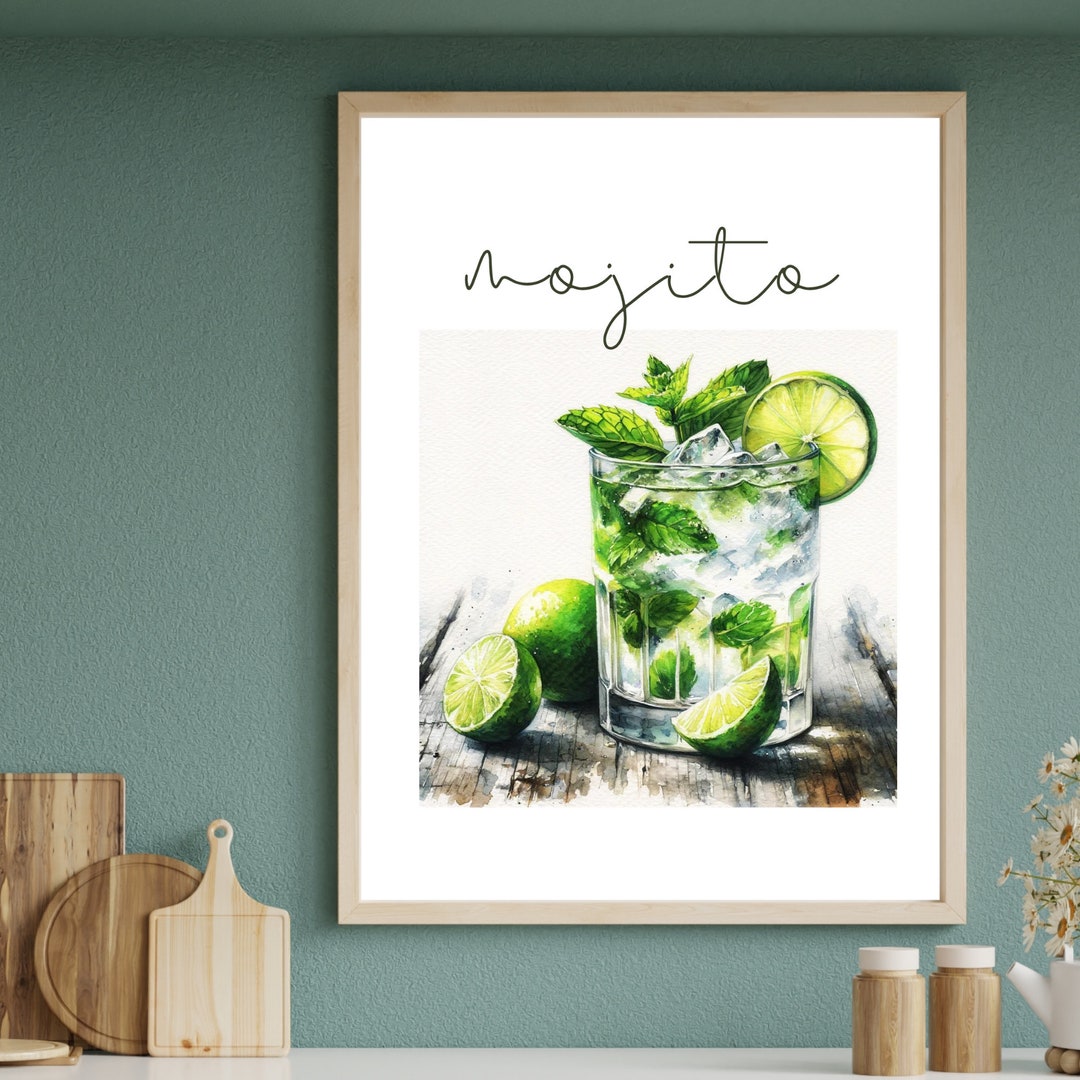 Cocktail Mojito Print Mojito Print Mojito Cocktail Art Print Mojito ...