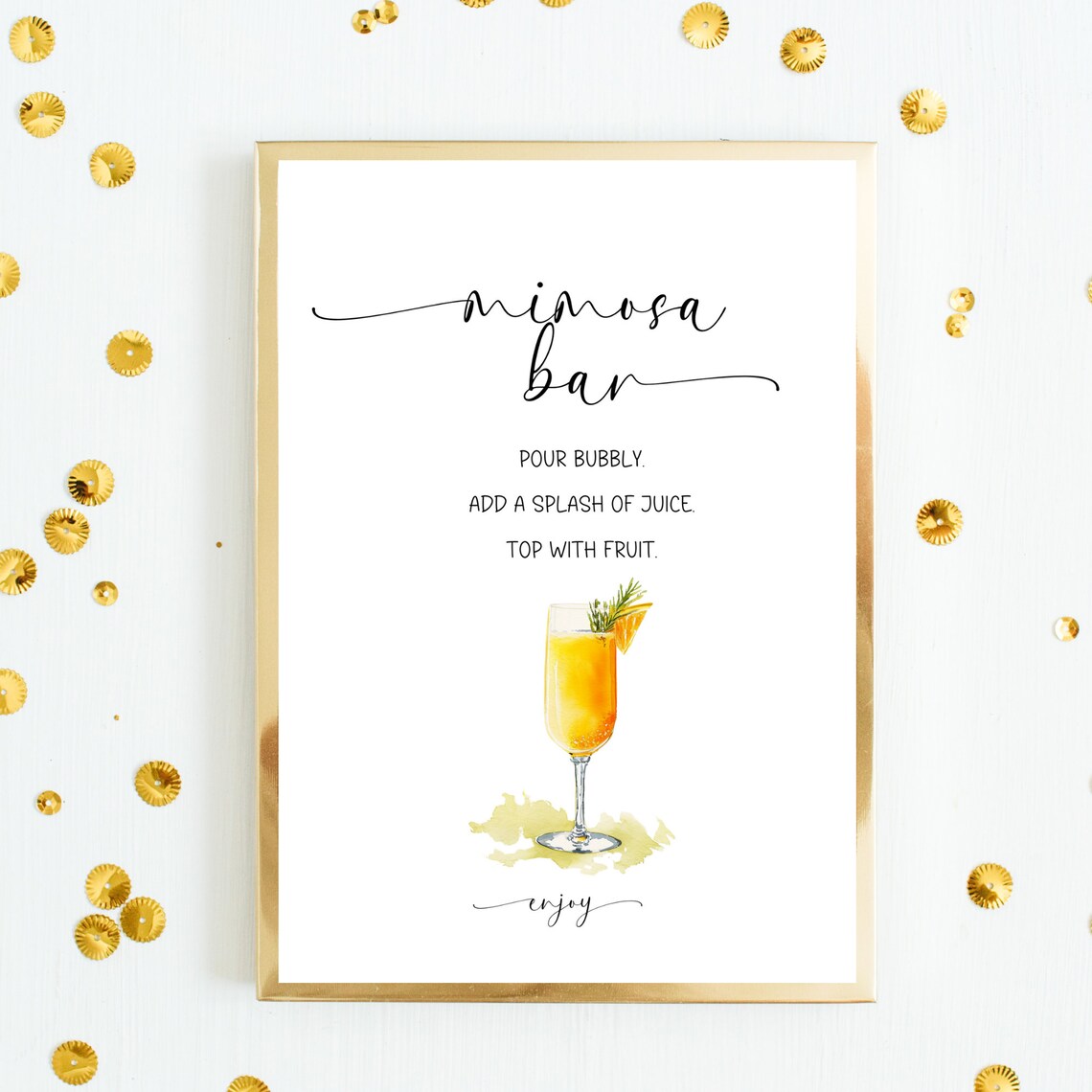 Printable Mimosa Bar Sign Cocktail Bar Cocktail Bar Sign Wedding Decor ...