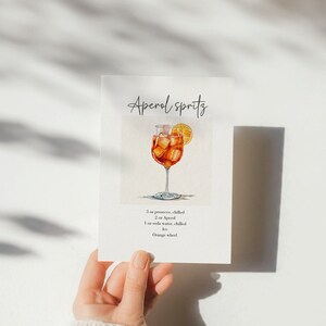 Aperol Spritz Cocktail Print Aperol Print Drink Illustration Aperol ...