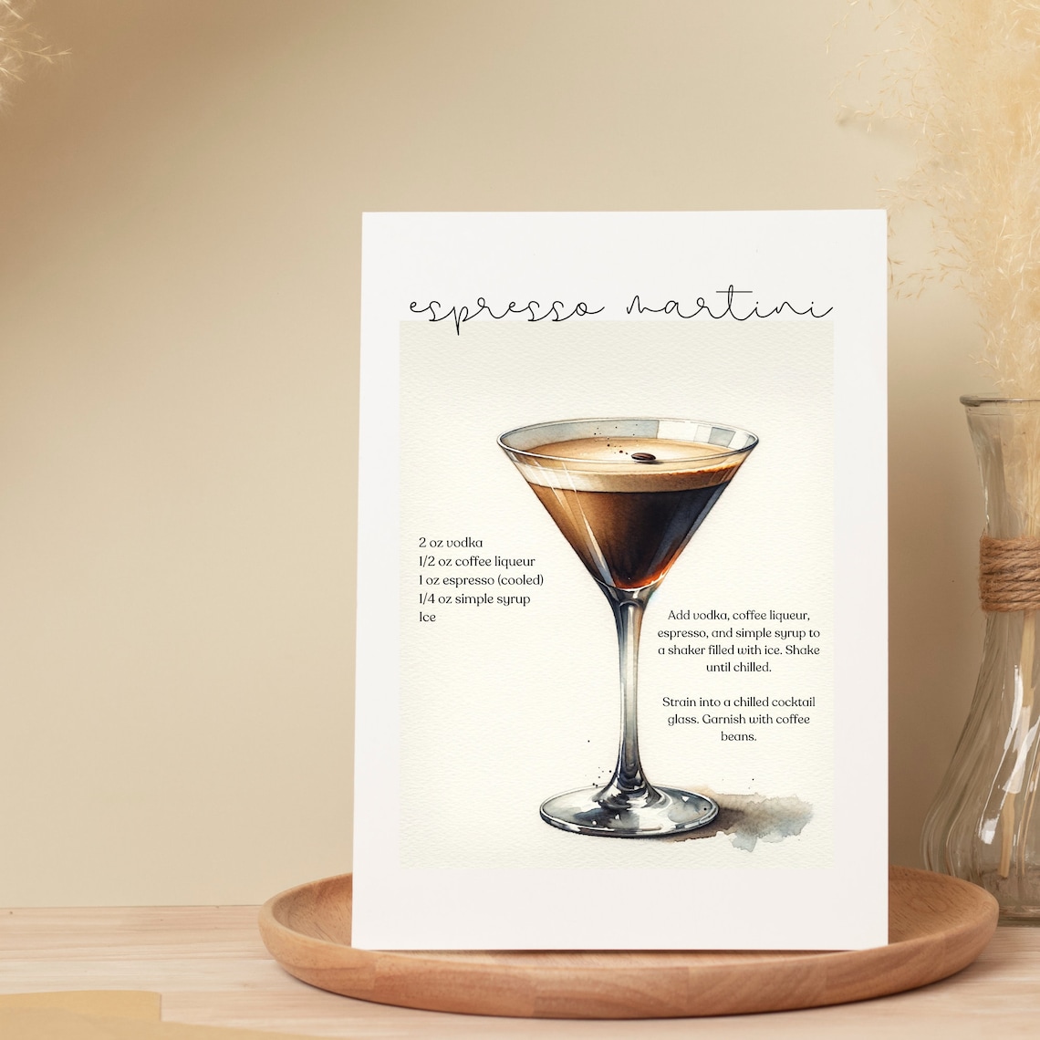 Espresso Martini Recipe Espresso Martini Card Cocktail Recipes Cocktail ...
