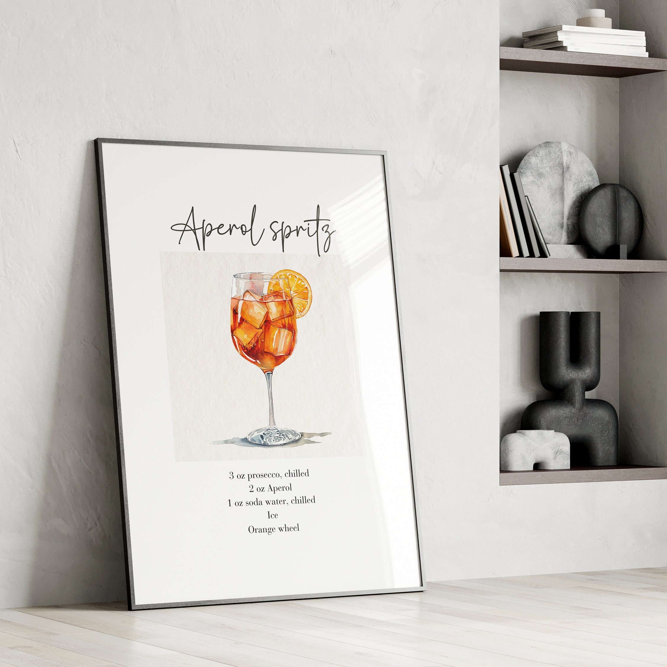 Aperol Spritz Bar Menu Sign Bridal Shower Poster Decor Cocktail Sign ...