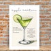 Apple Martini Recipe Appletini Card Appletini Cocktail Recipes Cocktail ...