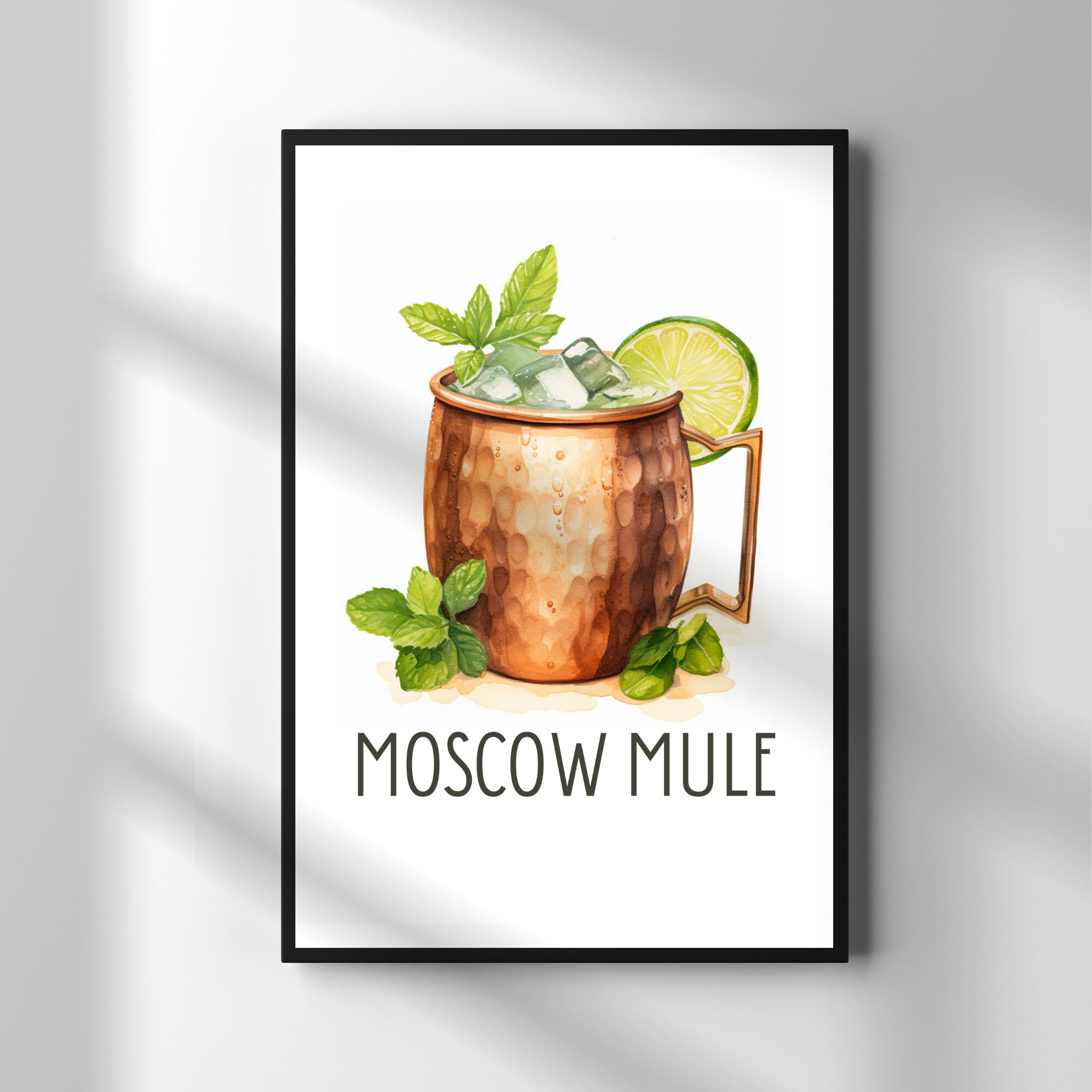 Moscow Mule Wall Art Moscow Mule Print Moscow Mule Poster Cocktail ...