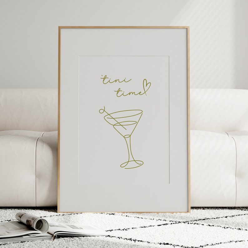 Martini Poster Martini Print Martini Art Cocktail Bar Print Bar Decor ...