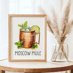 Moscow Mule Wall Art Moscow Mule Print Moscow Mule Poster Cocktail ...