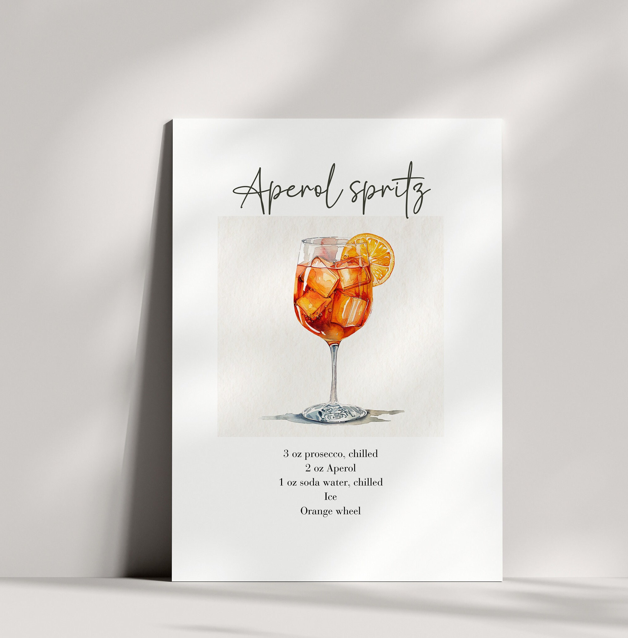 Aperol Spritz Cocktail Print Aperol Print Drink Illustration Aperol ...