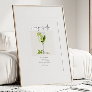 Hugo Spritz Cocktail Print Hugo Print Printable Drink Illustration ...