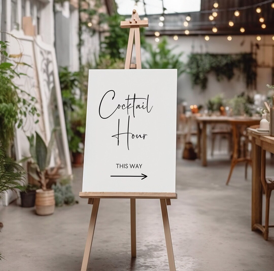 Printable Cocktail Sign Cocktail Hour Sign Cocktail Bar Cocktail Bar ...